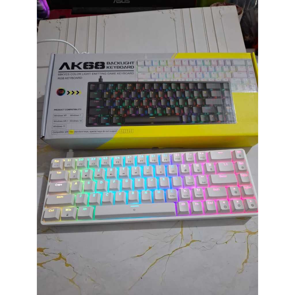 Jual Keyboard gaming AK68 backlight keyboard | Shopee Indonesia