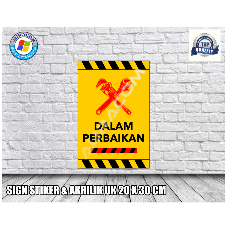 Jual Sign Stiker & Akrilik DALAM PERBAIKAN (D6) | Shopee Indonesia
