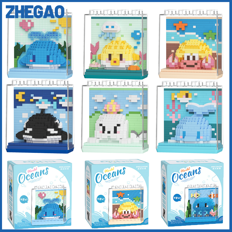Jual ZHEGAO Nano Block Mainan Bricks Mini Toys Hewan Laut Balok Susun ...