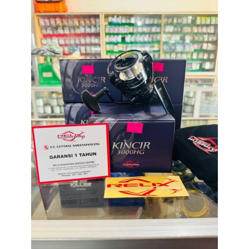 Jual Reel Pancing Relix Nusantara Kincir 3000HG Spinning Garansi 1 ...