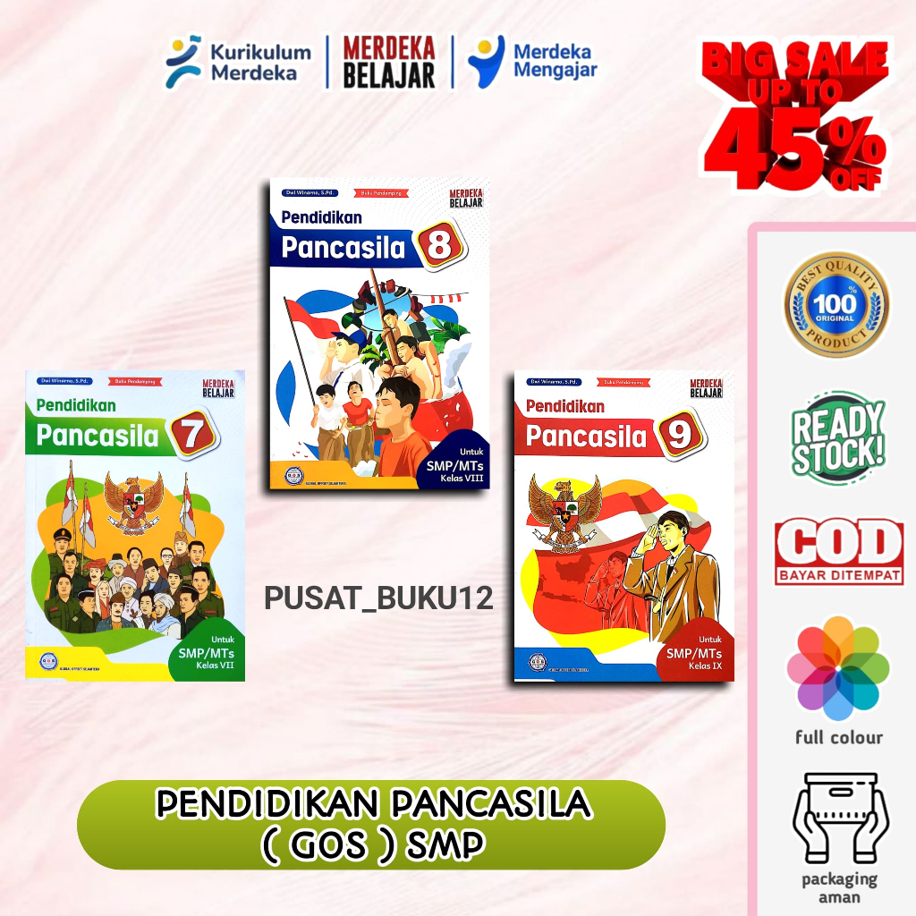 Jual Buku Siswa Pendamping PENDIDIKAN PANCASILA Kelas 7,8,9 SMP Kurikulum Merdeka - Global ...