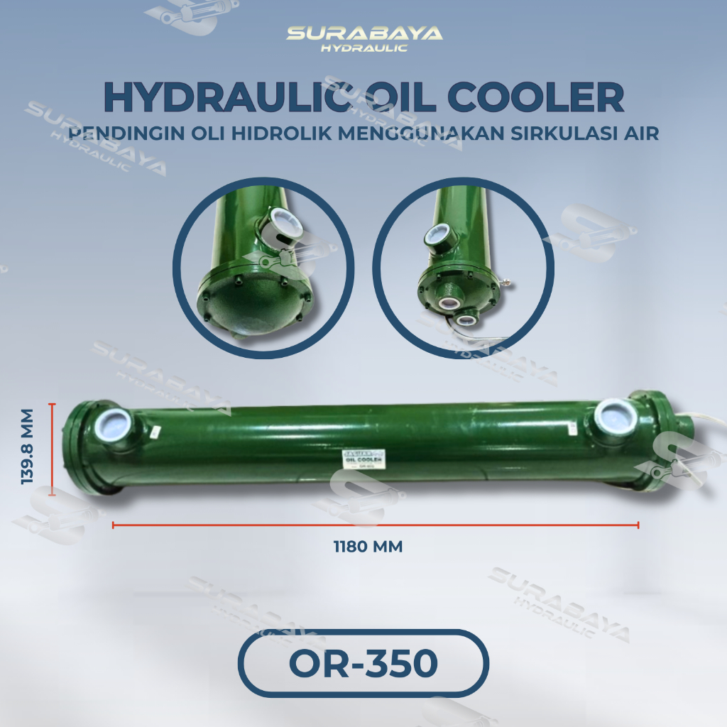 Jual HYDRAULIC OIL COOLER OR-350 LPM - PENDINGIN OLI HIDROLIK | Shopee ...