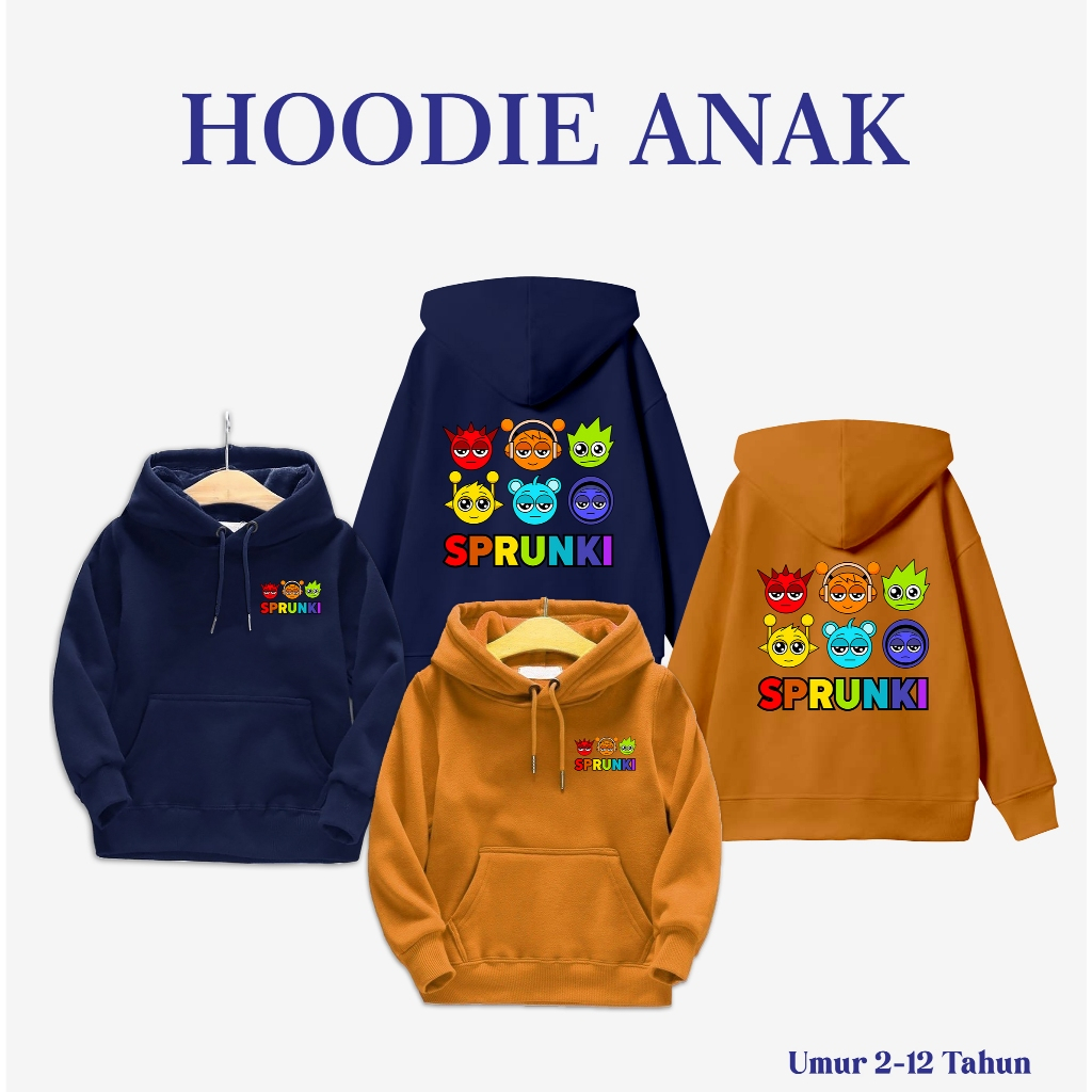 Jual Sweater Hoodie anak Sprunki laki laki perempuan terbaru usia 2-12 ...