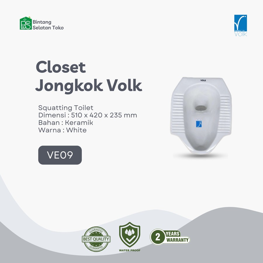 Jual CLOSET JONGKOK VOLK MURAH VE09 LANTAI DASAR | Shopee Indonesia