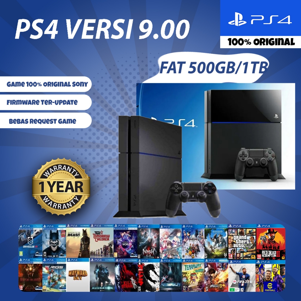 Jual PS4 FAT HEN 500GB/1TB PlayStation 4 - Full Game Permanen Garansi 1 ...