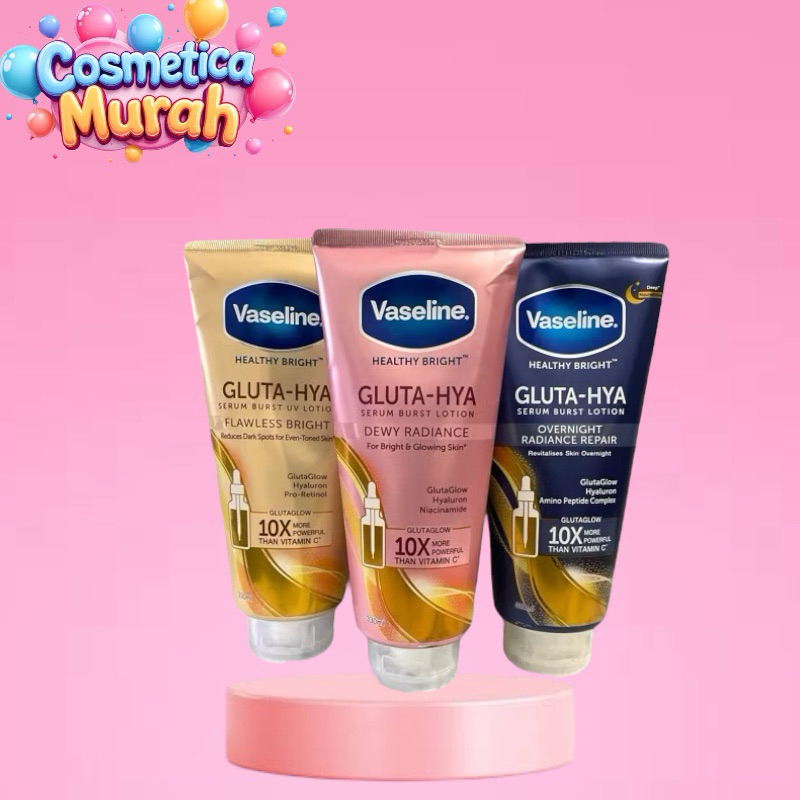Jual (ko,x) VASELINE HEALTY BRIGHT SERUM BURST LOTION GLUTA HYA DEWY ...