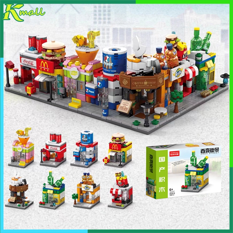 Jual Building Block Blok Mini Street DIY 3D Puzzle Mainan Block Bricks ...