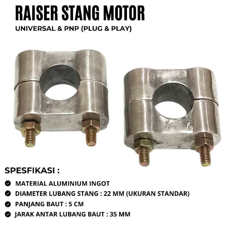 Jual Raiser stang motor universal Pnp atau clamp stang pangkon | Shopee ...