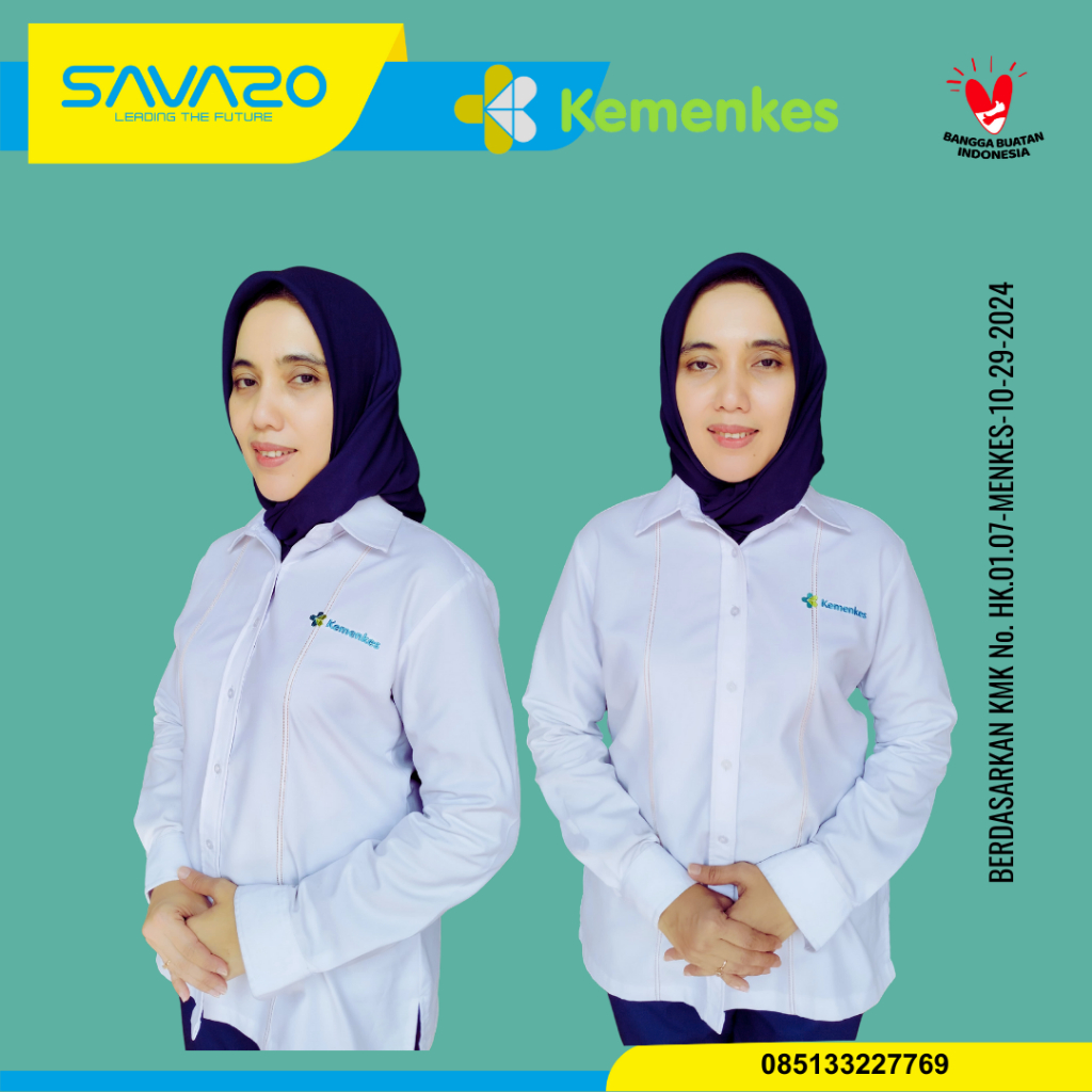 Jual by SAVARO Seragam ASN Kemenkes Warna PUTIH PDH Kementerian Kesehatan | Shopee Indonesia