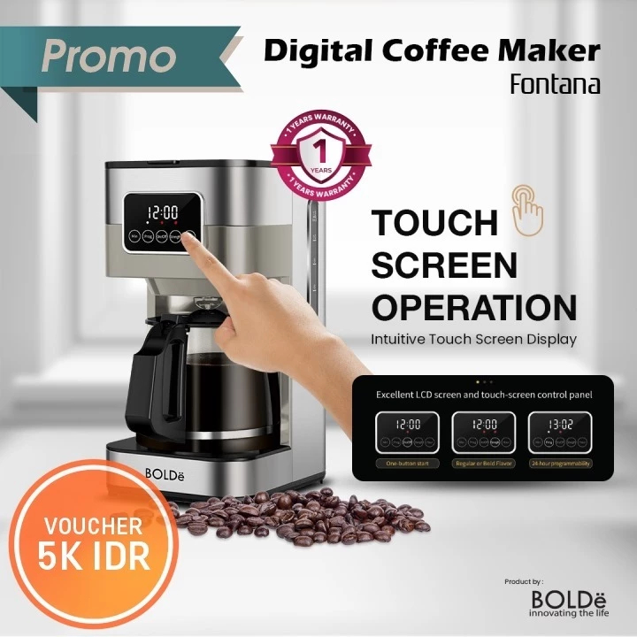 Jual BOLDe Digital Coffee Maker Fontana / FONTANA Mesin Pembuat Kopi ...