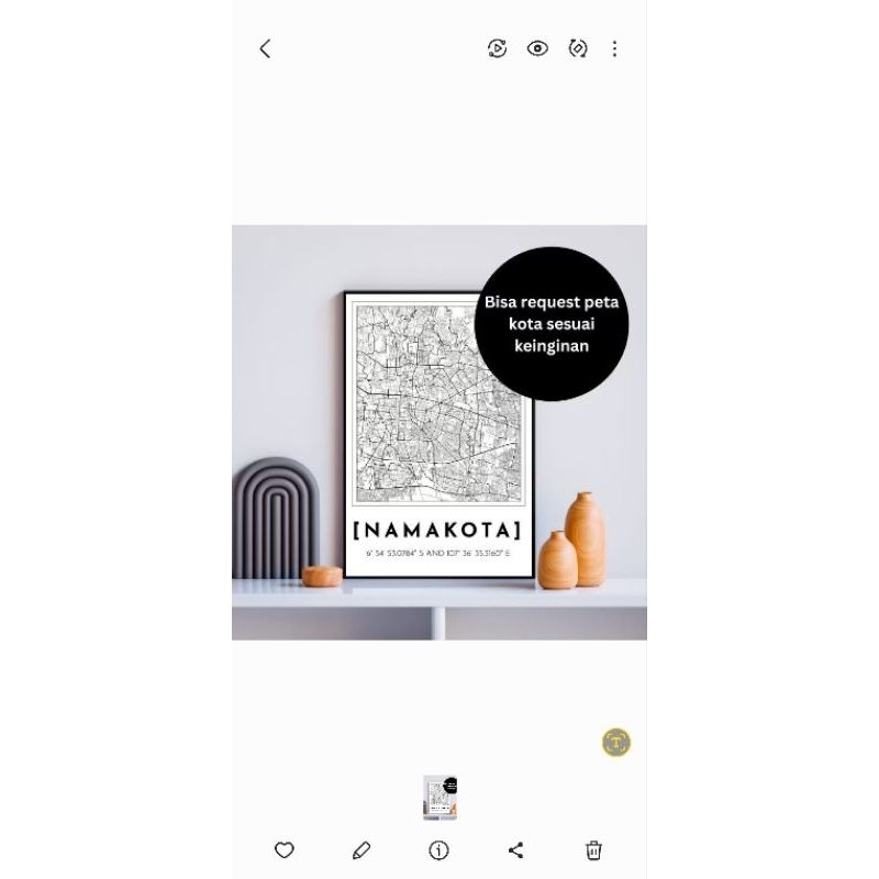 Jual hiasan dinding peta frame 50 x 70 custom | Shopee Indonesia