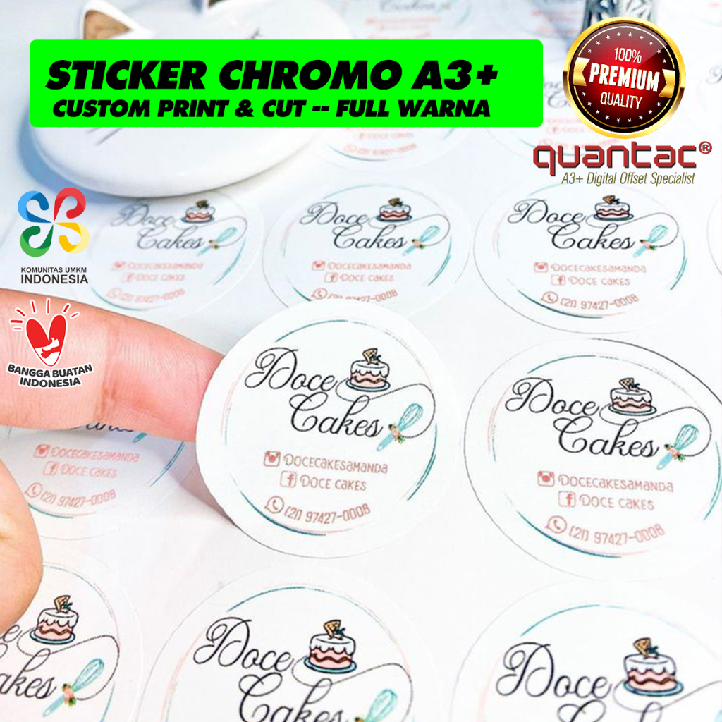 Jual Print Cetak Sticker Chromo Label Kemasan Fragile Makanan Minuman ...