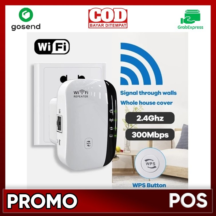 Jual Bayar Ditempat - COD Repeater Wifi 300mbps Non Antena Router Range Extender Wireless 2.4Ghz ...
