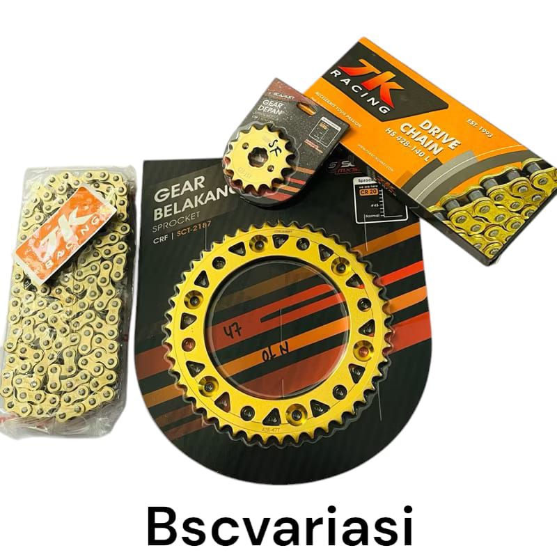Jual GEAR SET CRF 150 L SCARLET RANTAI TK RACING SUPERMOTO HARIAN ...