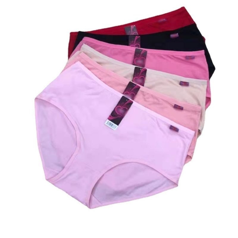 Jual 6 PCS & 12 PCS Celana Dalam Wanita Polos Big Size Motif Bunga Jumbo Hamil Bumil (Uk M L XL ...