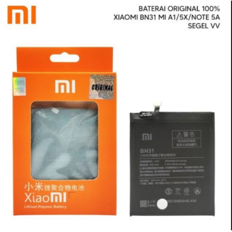 Jual BATERAI XIAOMI REDMI Note 5A / 5A Pro / BN31 / Mi A1 / S2 | Shopee ...