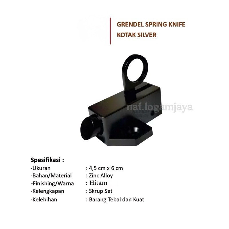 Jual Spring Knife Grendel Kunci Jendela Kodok Classic Bulat Kotak ...