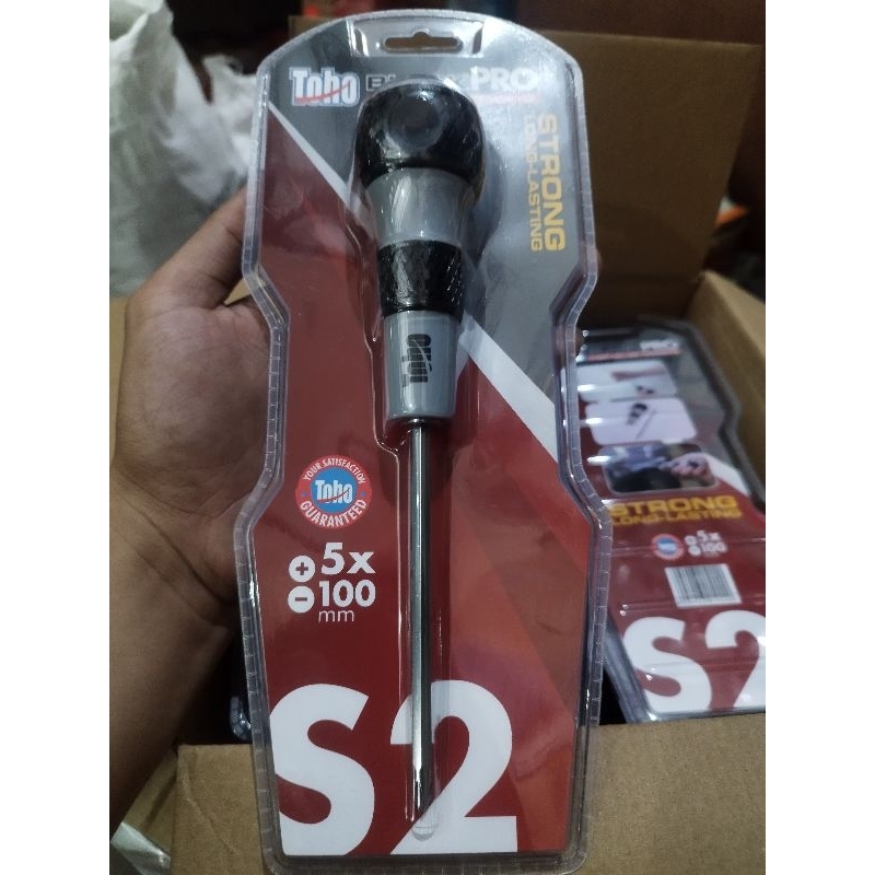 Jual TOHO Obeng Bolak Balik + - Gagang Karet 2 Way Ball Grip ...