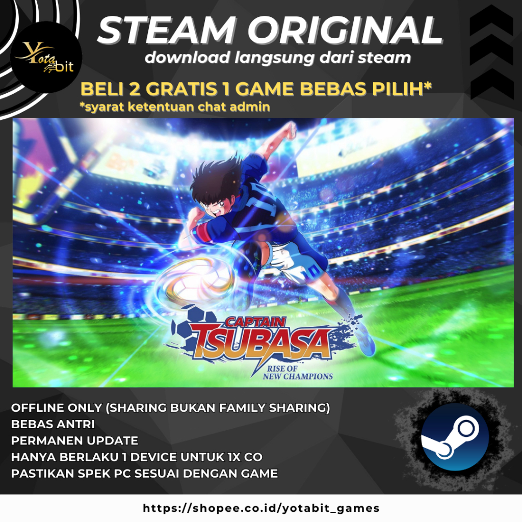Jual Captain Tsubasa - Rise of New Champions PC Sharing Original ...
