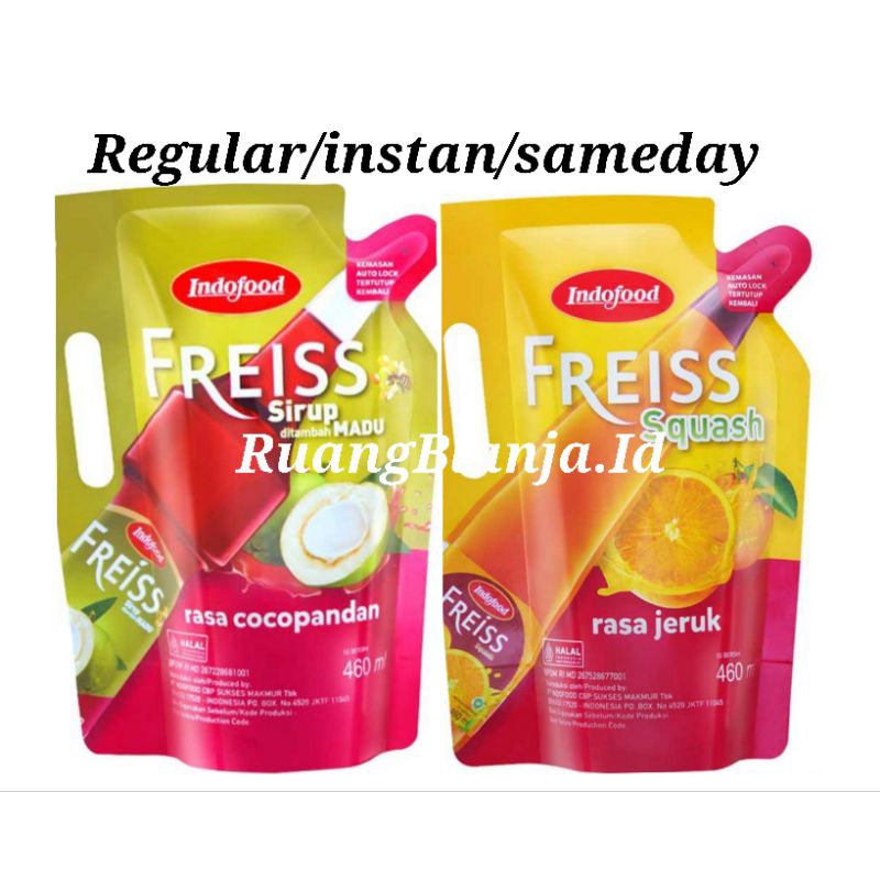 Jual indofood sirup freiss 460ml tutup anti tumpah squash rasa jeruk ...