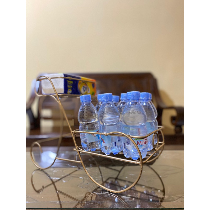 Jual RAK ESTETIK WADAH TEMPAT MINUMAN KEMASAN/RAK BESI TEMPAT TISU ...