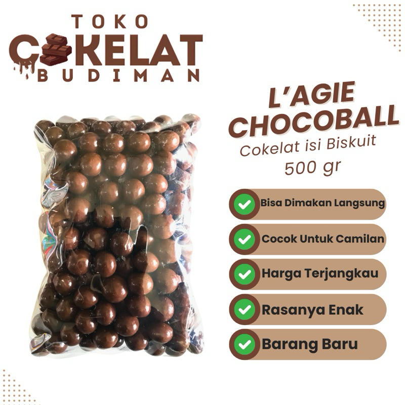 Jual Lagie Chocoball 500gr | Lagie Coklat isi Biskuit | Shopee Indonesia