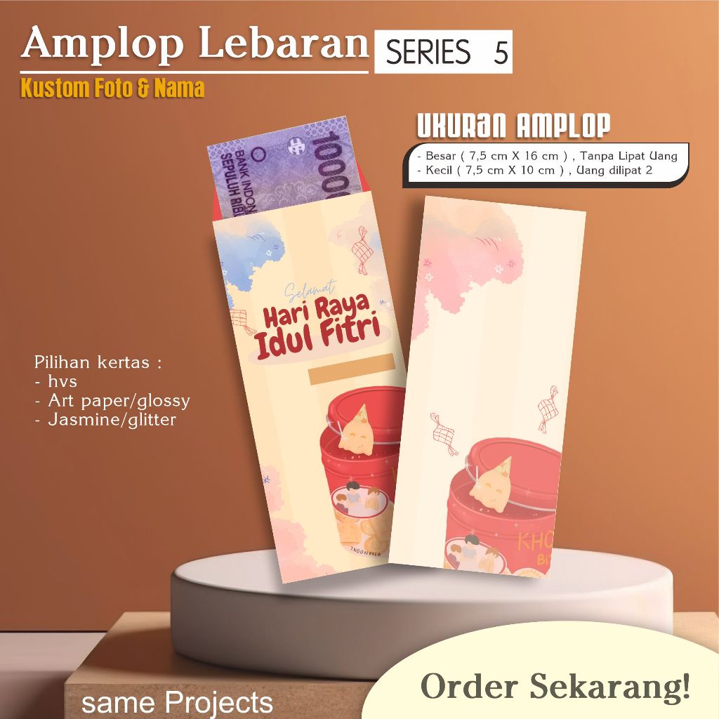 Jual Amplop Lebaran Custom Series 5/ Angpao amplop Idul Fitri custom ...