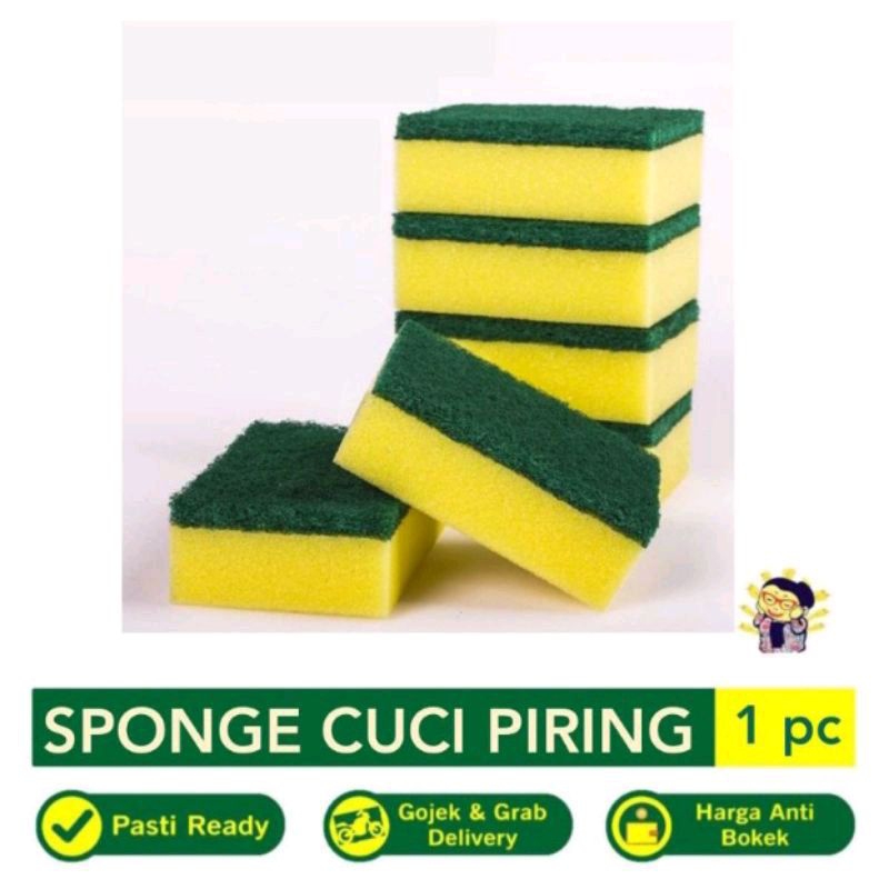 Jual spons cuci piring / spons kora kora (ECER) | Shopee Indonesia