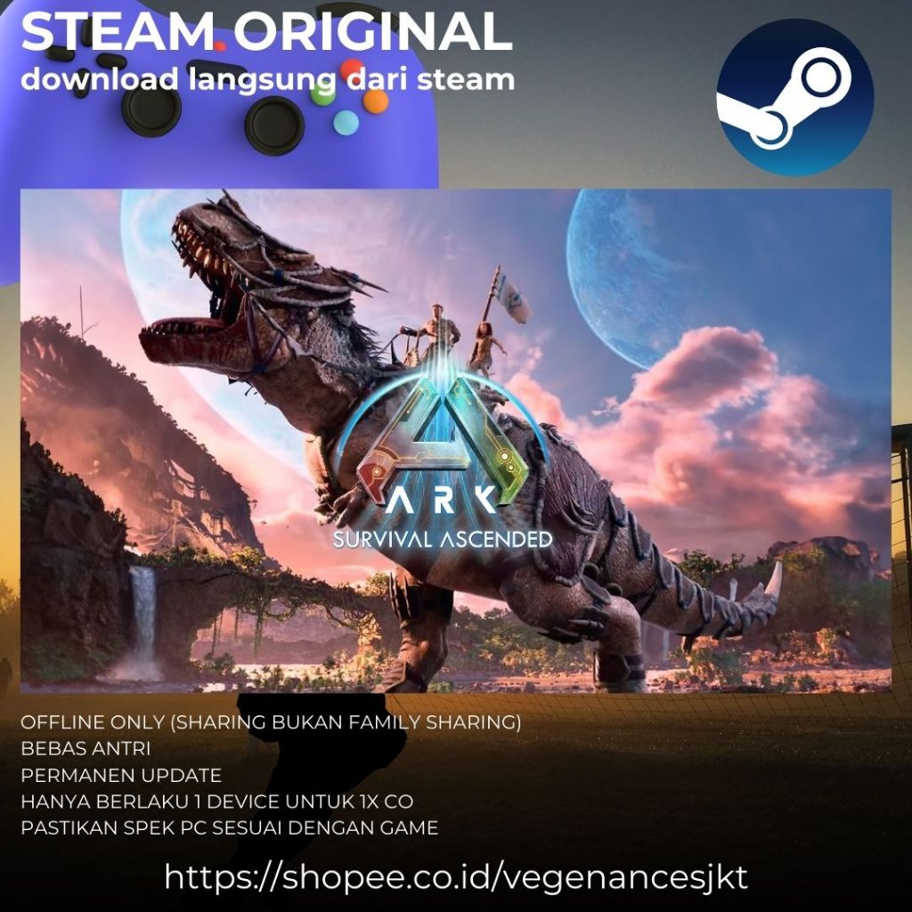 Jual ARK: Survival Ascended PC Game Sharing Original Latest Update ...