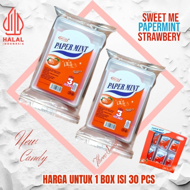 Jual 1 BOX PERMEN VIRAL PAPER MINT STRAWBERY & MINTZ ISI 30 | Shopee ...