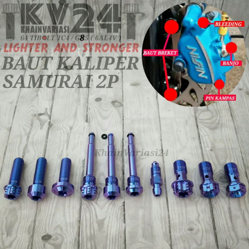 Jual Baut titanium kaliper caliper nissin 2p 2 piston | Shopee Indonesia