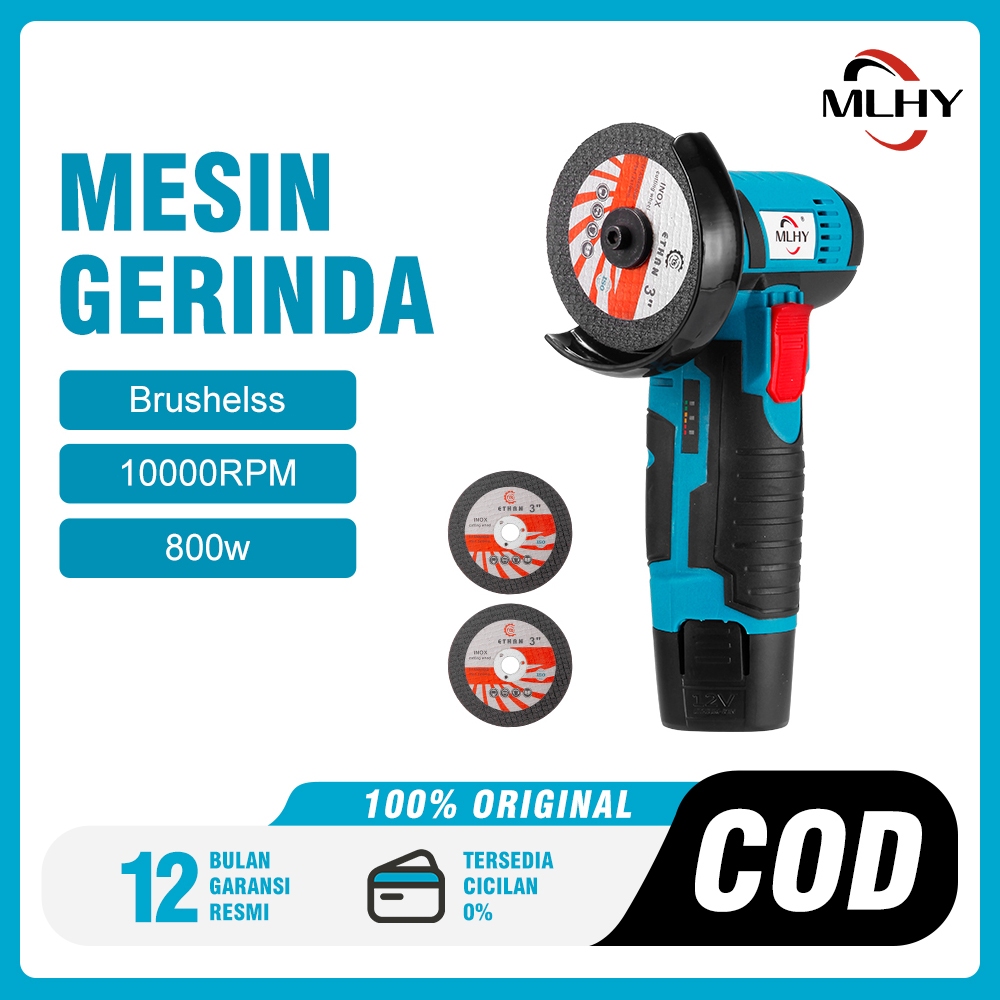 Jual MLHY Gerinda Sudut Mini 12vmesin gerinda Brushless 450W Gerinda ...