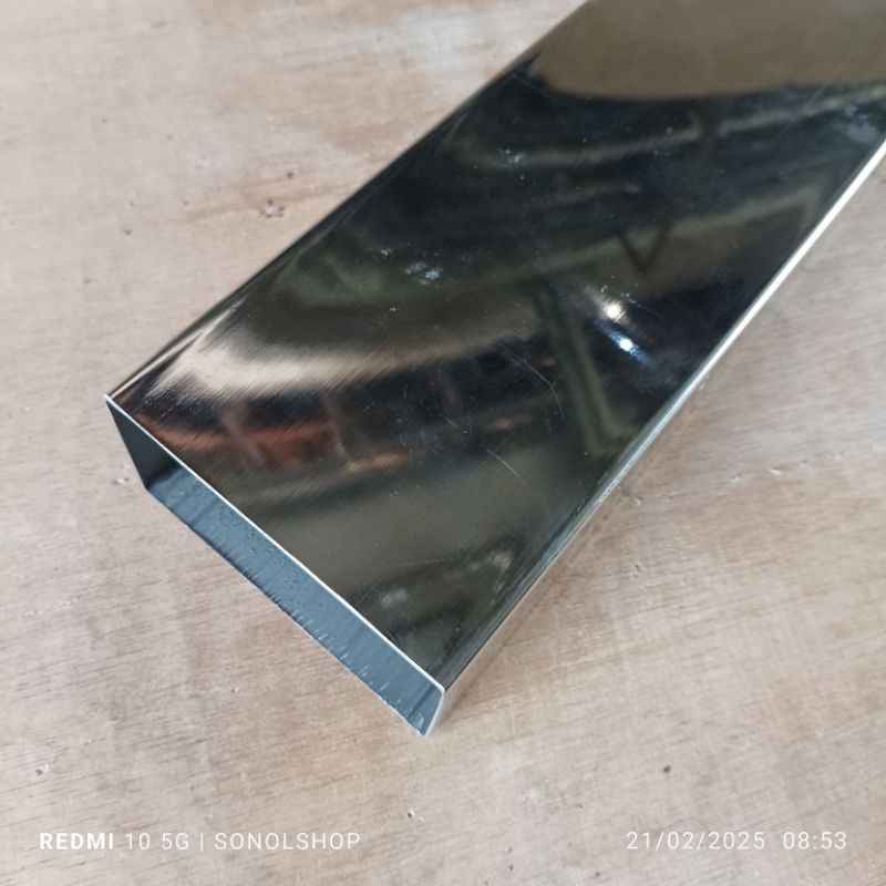 Jual Pipa Kotak Stainless Hollow Stainless 5 cm x 10 cm Tebal 1,2 mm ...