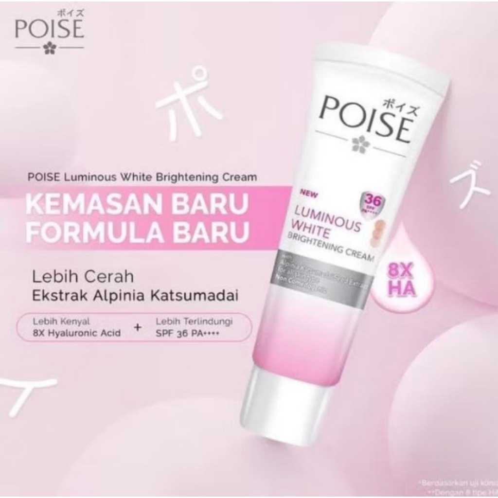 Jual POISE DAY CREAM LUMINIOUS WHITE TUBE 20GR SPF 36 - WHITENING DAY ...