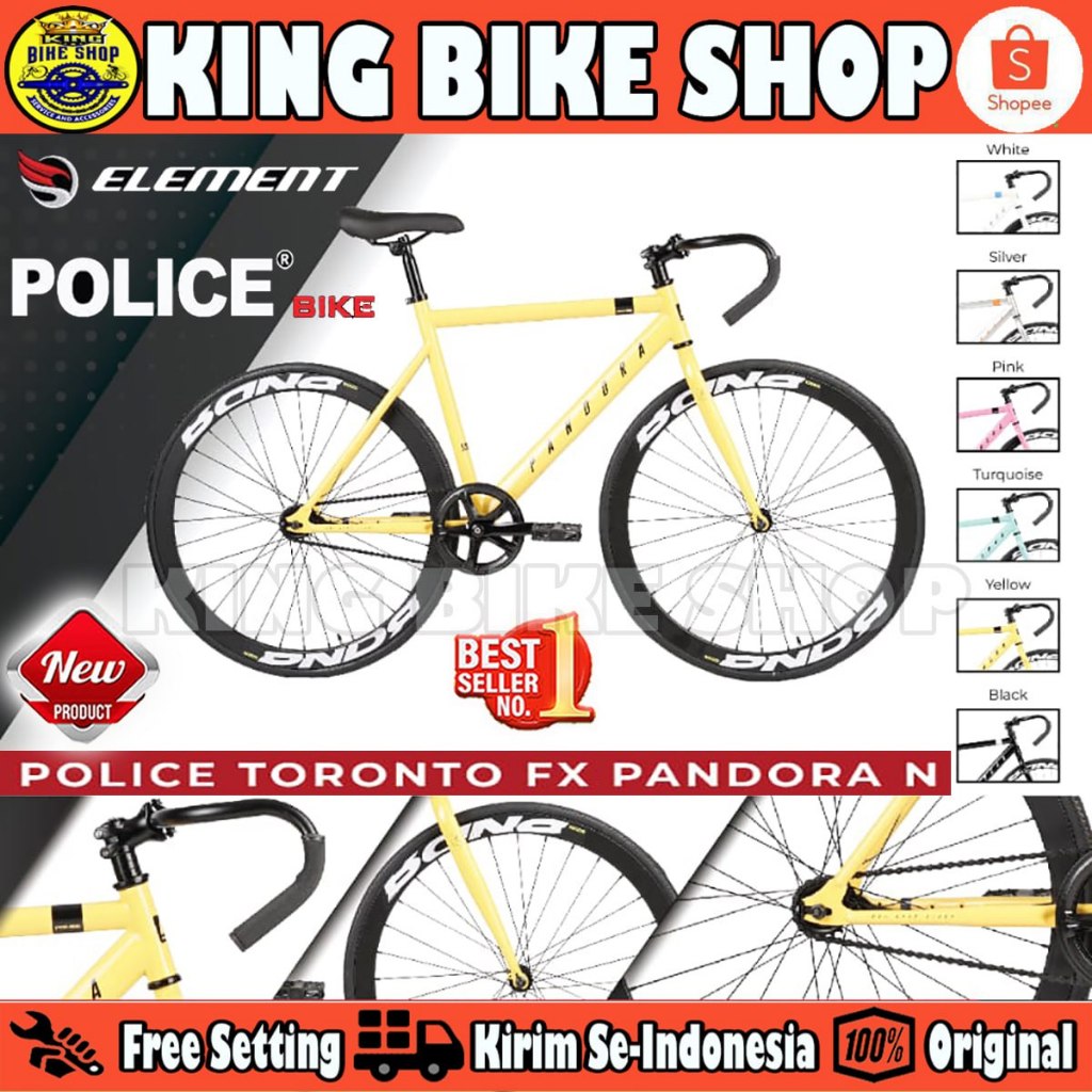 Jual Sepeda Fixie ELEMENT POLICE TORONTO FX PANDORA N Ukuran 700C Rem ...