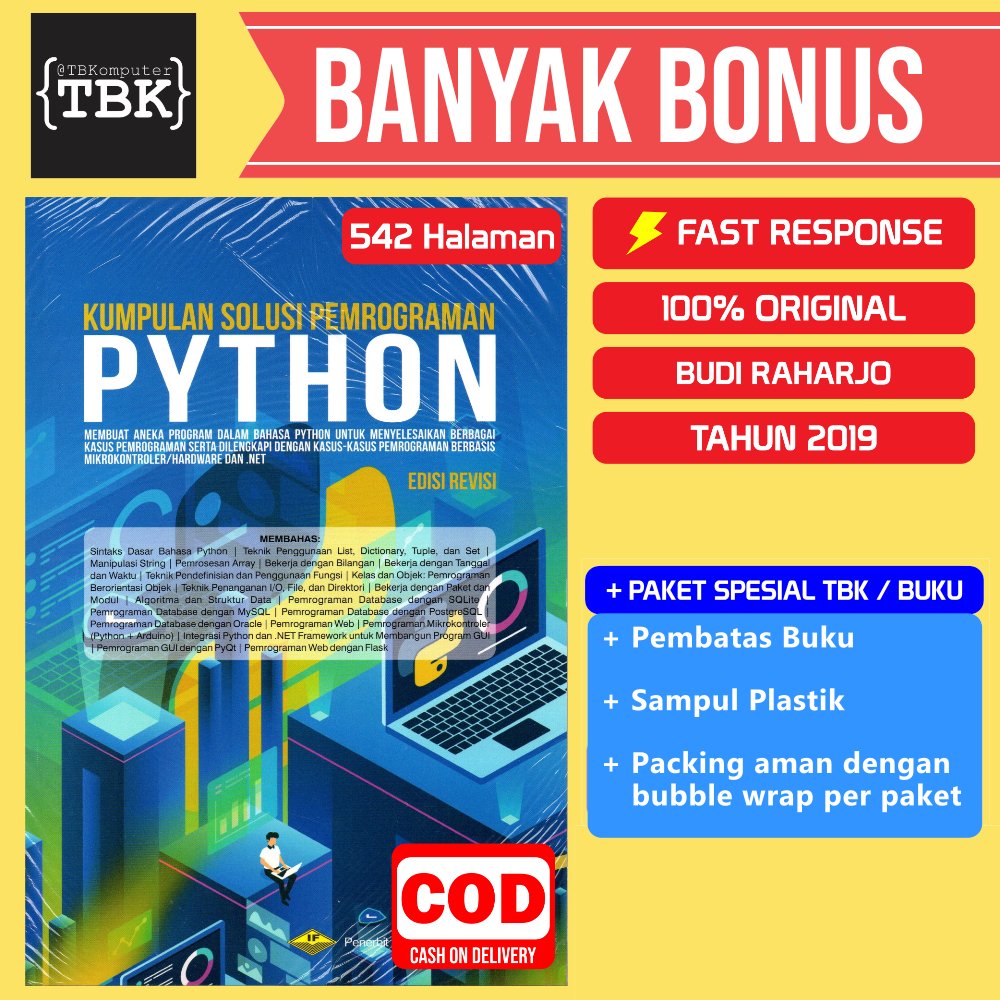 Jual BUKU KUMPULAN SOLUSI PEMROGRAMAN PYTHON BUDI RAHARJO REVISI 2 ...