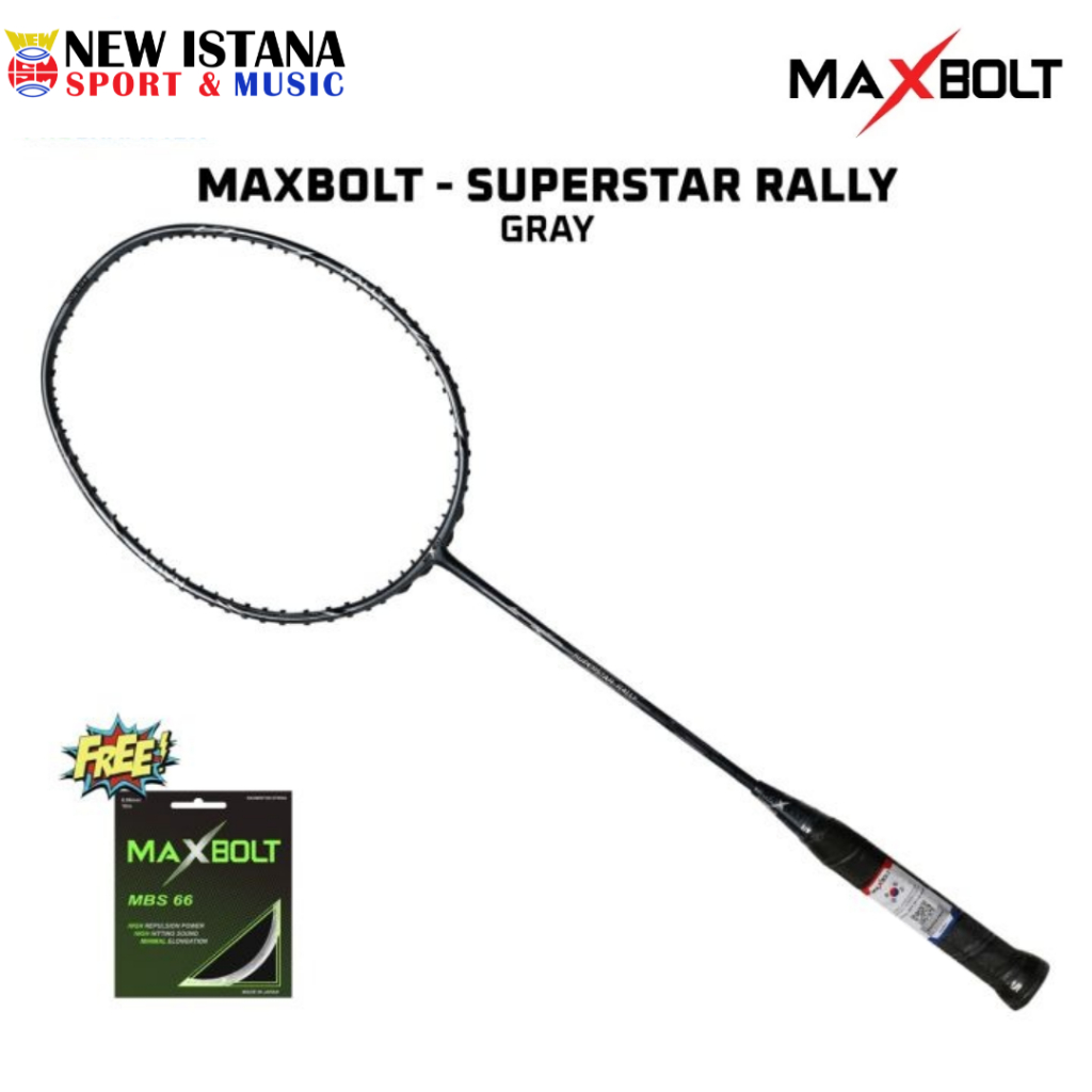 Jual Raket Badminton Original Maxbolt Super Star Rally Gray | Shopee ...