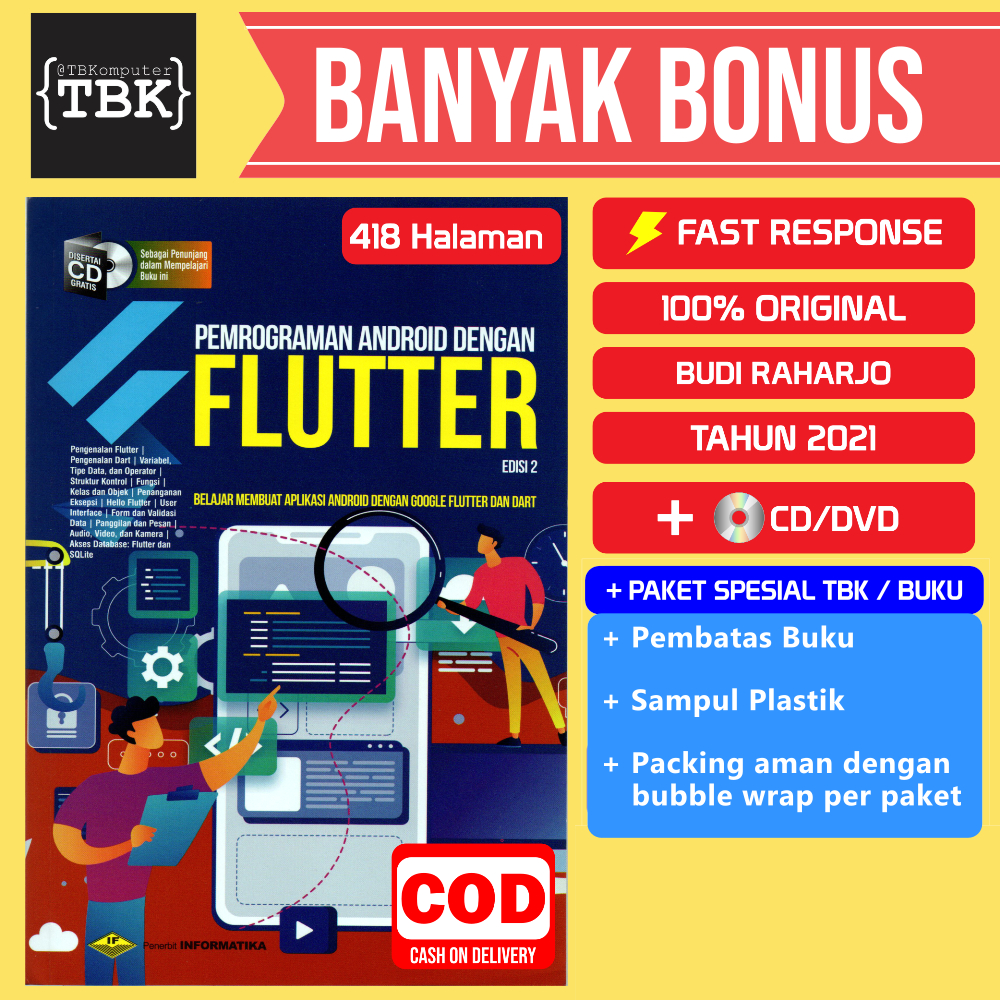 Jual BUKU PEMROGRAMAN ANDROID DENGAN FLUTTER MEMBUAT APLIKASI ANDROID ... Jual BUKU PEMROGRAMAN ANDROID DENGAN FLUTTER MEMBUAT APLIKASI ANDROID ...