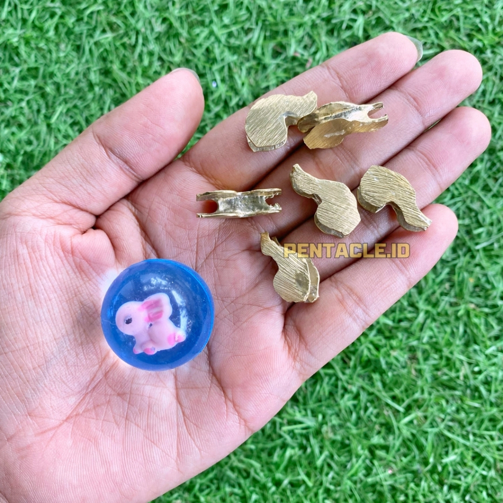 Jual 1 Set Bola Bekel SEDANG + 6pcs Biji Bekel Warna Silver Perak Gold ...