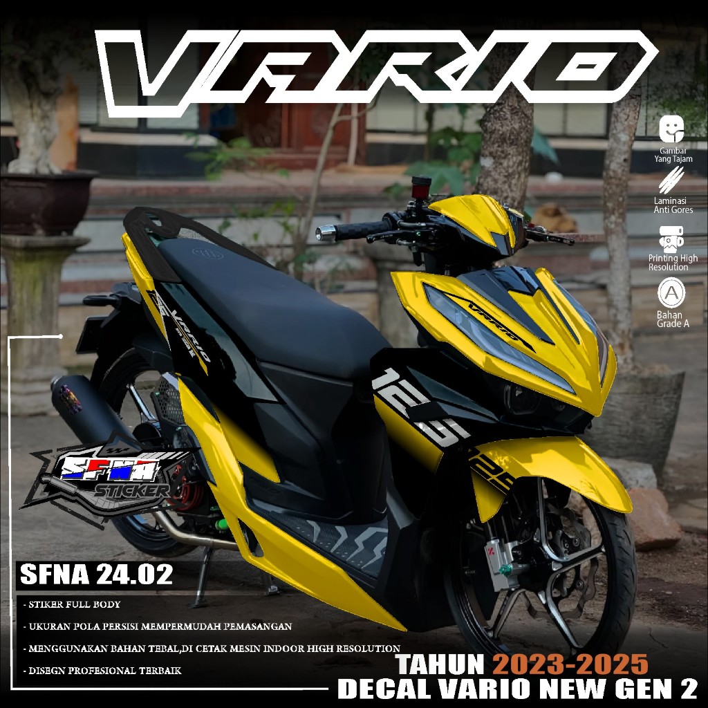 Jual Decal Sticker Vario 125 New Gen 2 Full Body Gradasi Terbaru - Stiker Variasi Vario 125 New ...