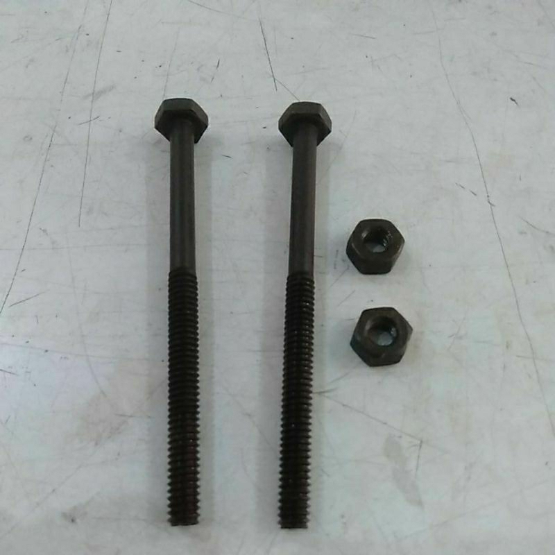 Jual BAUT MUR NC HITAM 1/4"X3 1/2" (KUNCI 10) | Shopee Indonesia