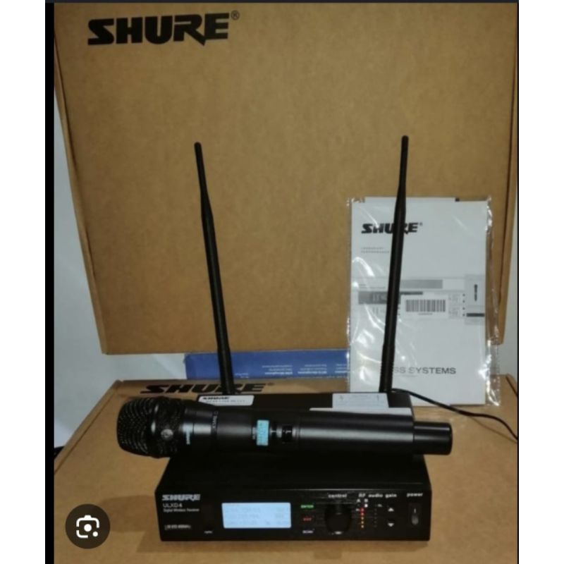 Jual MIC WIRELESS ULXD4 ULXD 4 SINGLE MIC HANDELD DIGITAL FREQUENCY ...