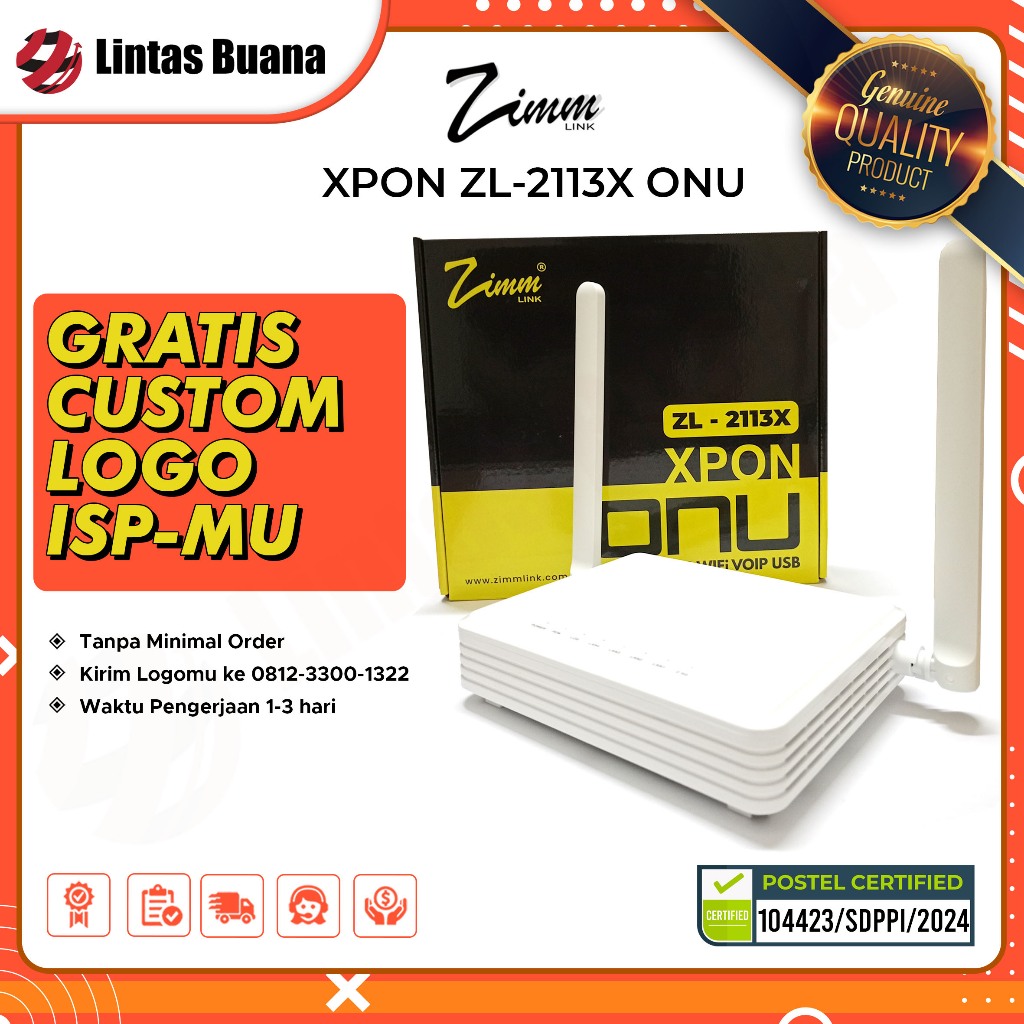 Jual ZIMMLINK XPON ONU ZL2113X Support EPON & GPON ONT 1GE 3FE 2,4G ...