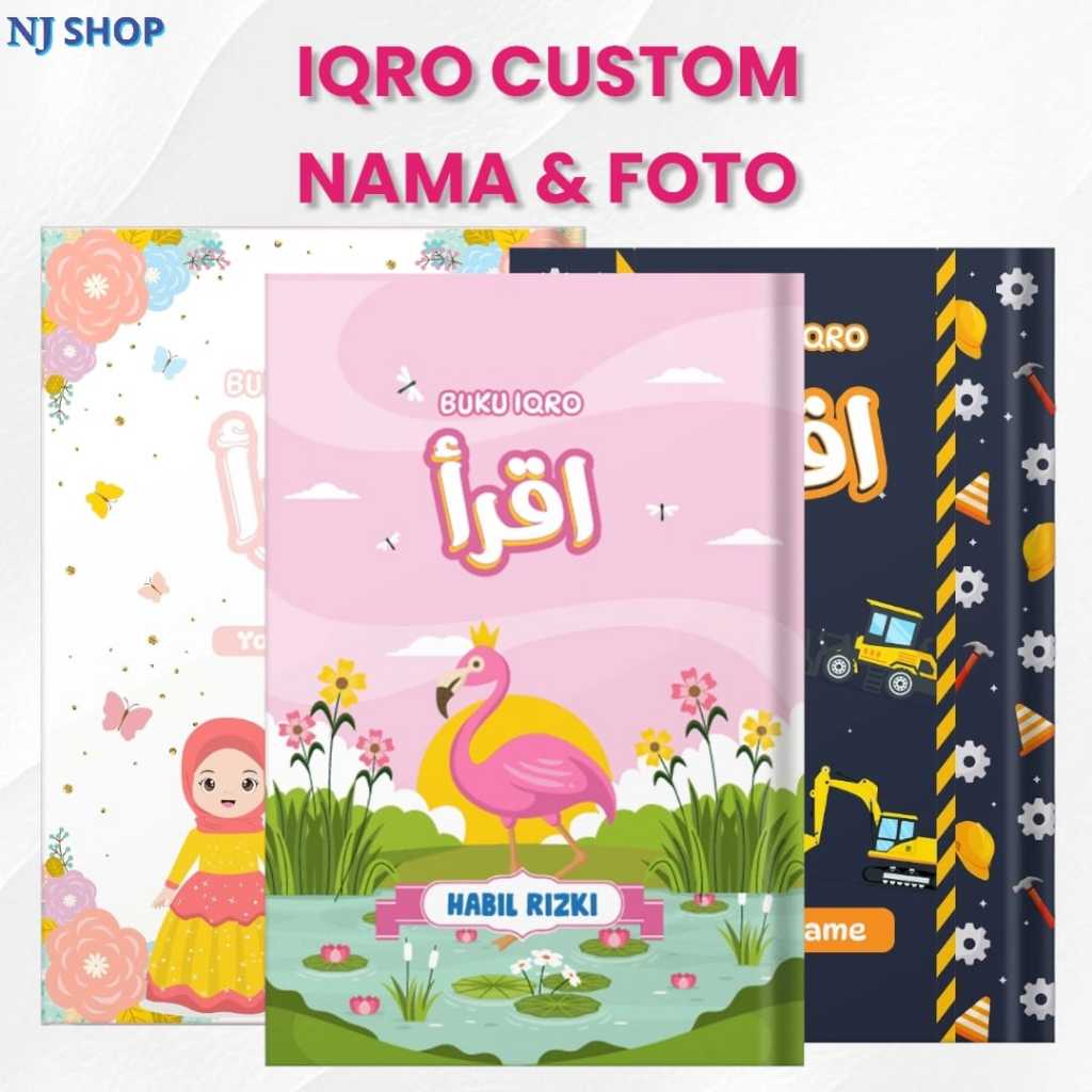 Jual [BUKU IQRA]-IQRO Anak Berwarna Hitam Putih Custom Tulis Nama ...