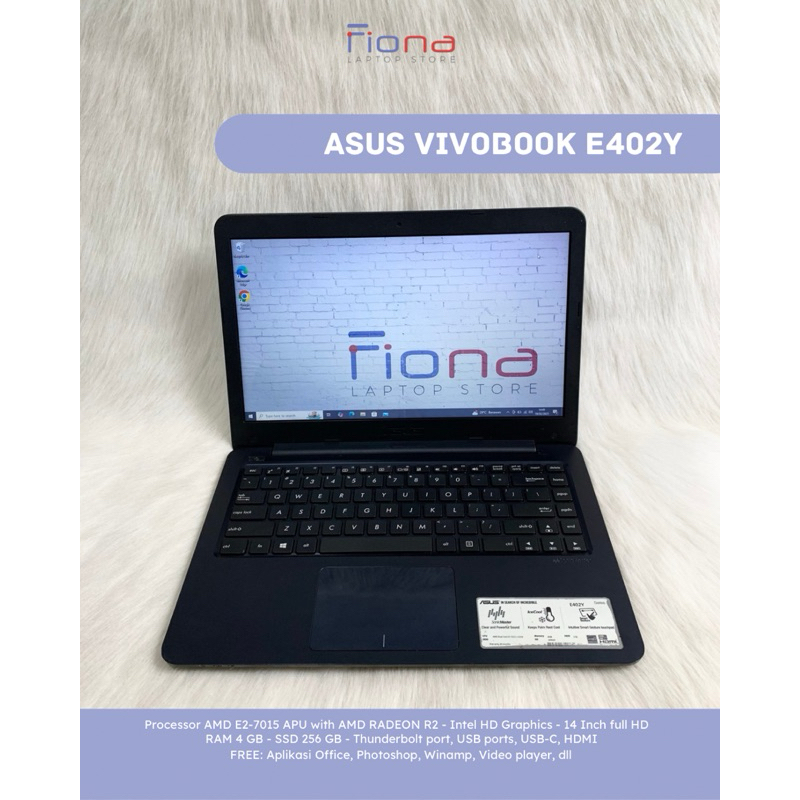 Jual Laptop ASUS VIVOBOOK E402Y AMD E2 Ram 4Gb Ssd 256Gb | Shopee Indonesia