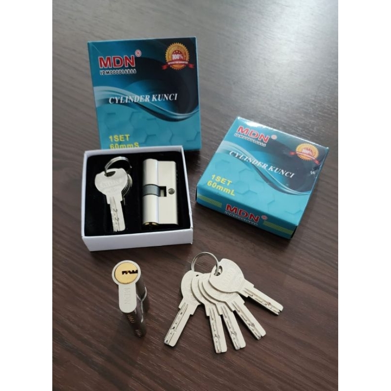 Jual Silinder Cylinder kunci pintu Tanggung / Kecil 5 Anak Kunci komputer MDN. | Shopee Indonesia