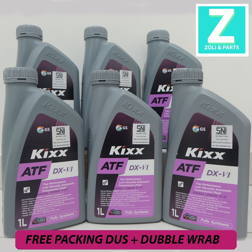 Jual KIXX ATF DX-VI Fully Synthetic 5 Botol Free 1 Ukuran 1 Liter | Shopee Indonesia