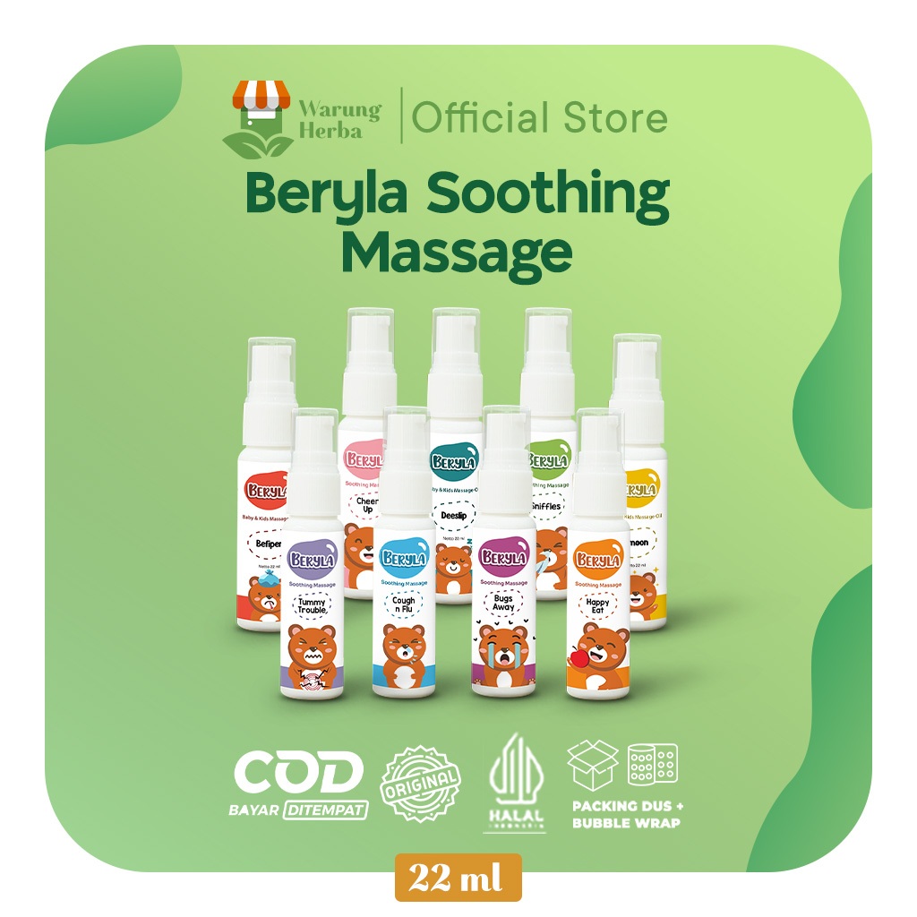 Jual Beryla Massage Oil Minyak Pijat Bayi Aromaterapi Herbal | Shopee ...