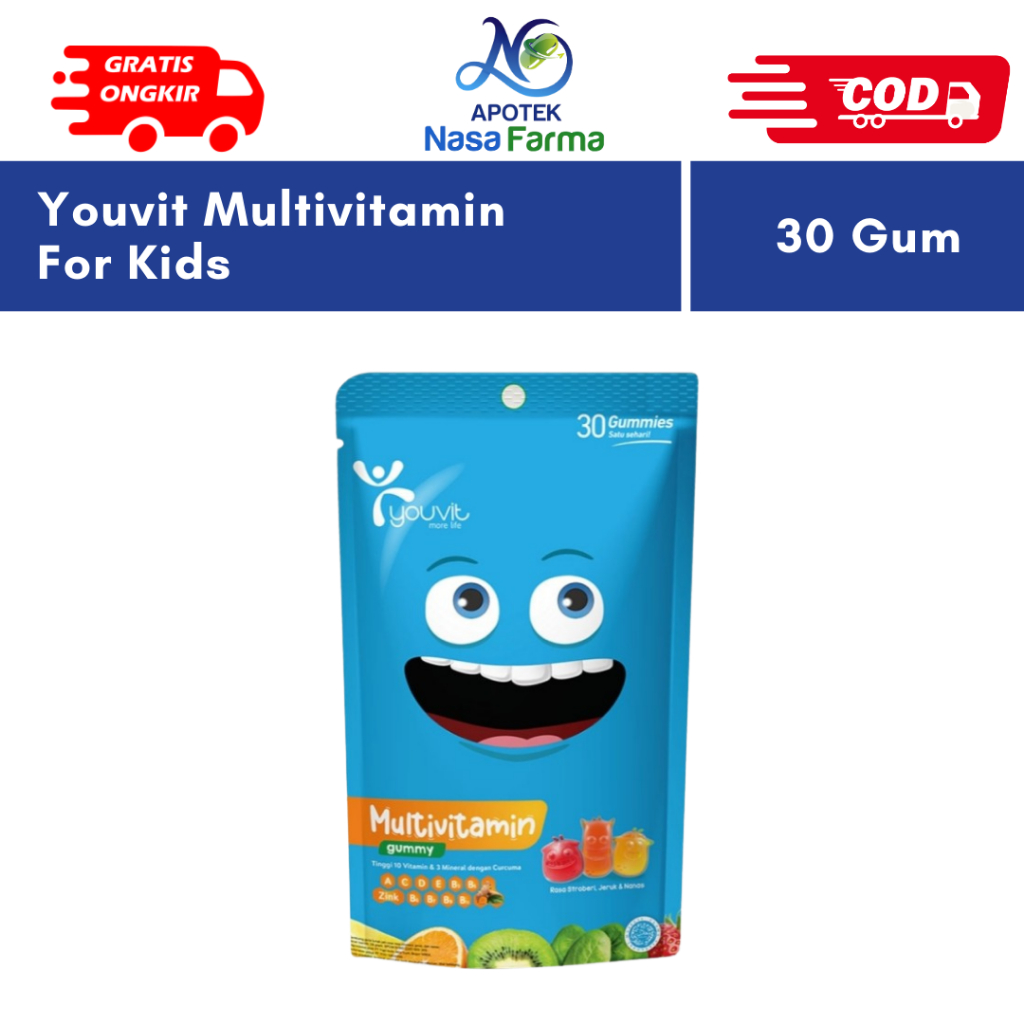 Jual Youvit Multivitamin For Kids @30 Gummies - Multivitamin Gummy Anak Rasa Mix Buah | Shopee ...