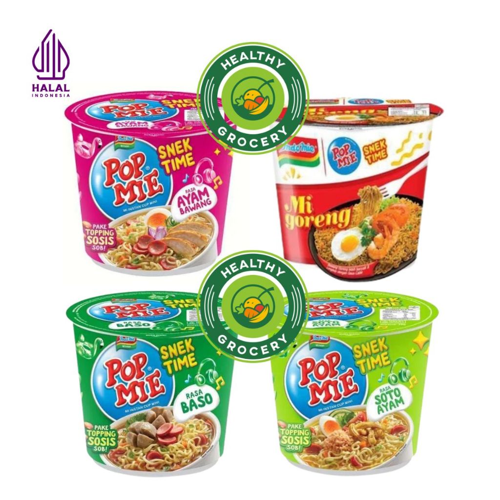 Jual Pop Mie Snek Time Mie Goreng 43gr / Bakso 38gr / Ayam Bawang 40gr ...